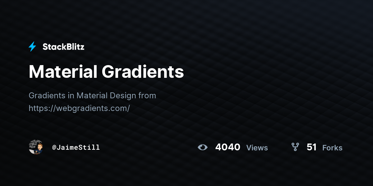 Material Gradients - StackBlitz