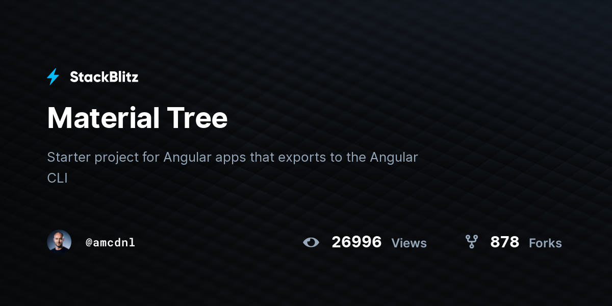 Material Tree - StackBlitz