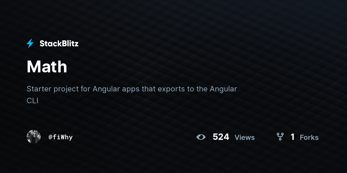 Math Stackblitz