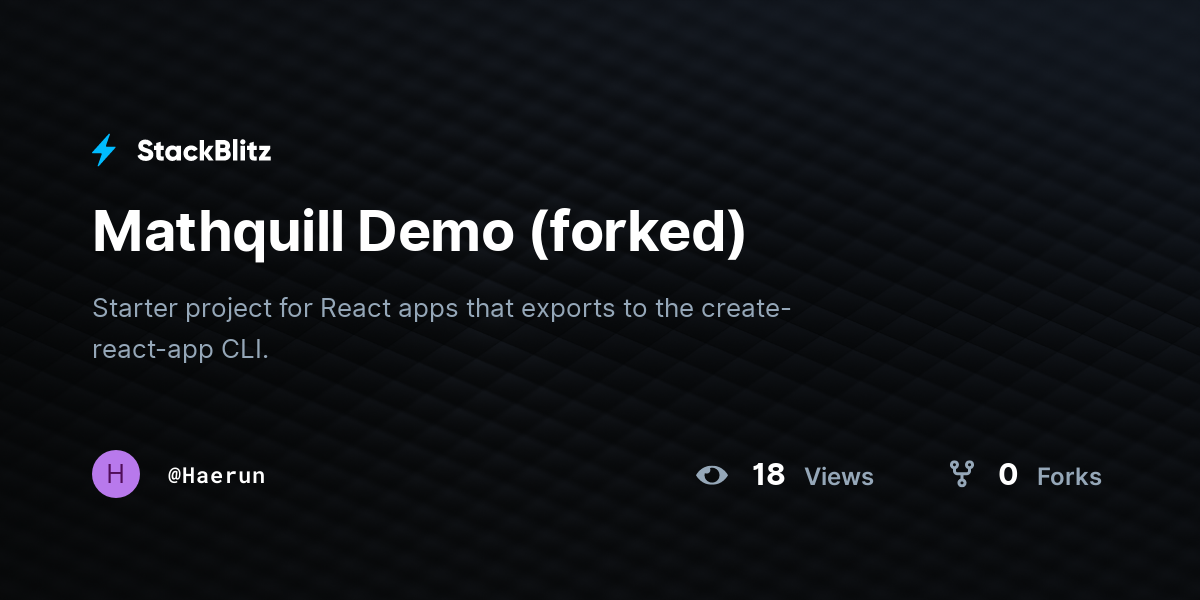 Mathquill Demo (forked) - StackBlitz