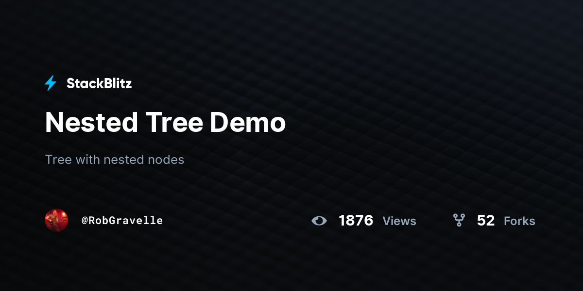 Nested Tree Demo - StackBlitz