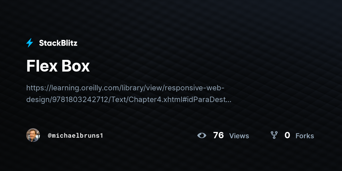 Flex Box - StackBlitz