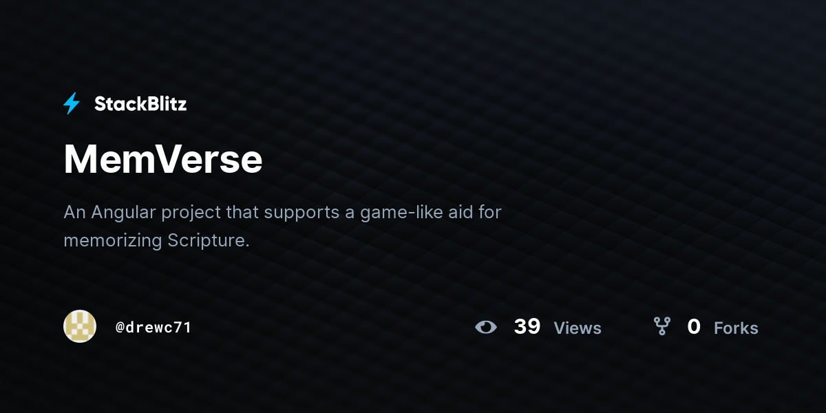 MemVerse - StackBlitz