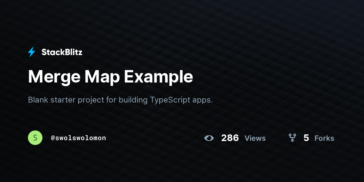 Merge Map Example - StackBlitz