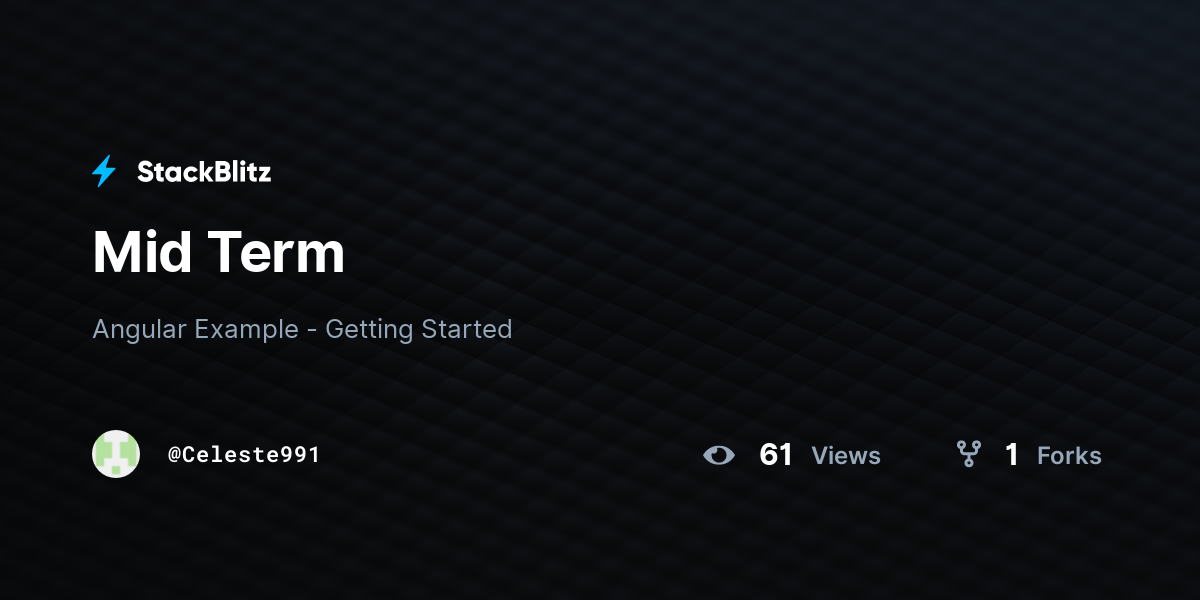 Mid Term - StackBlitz