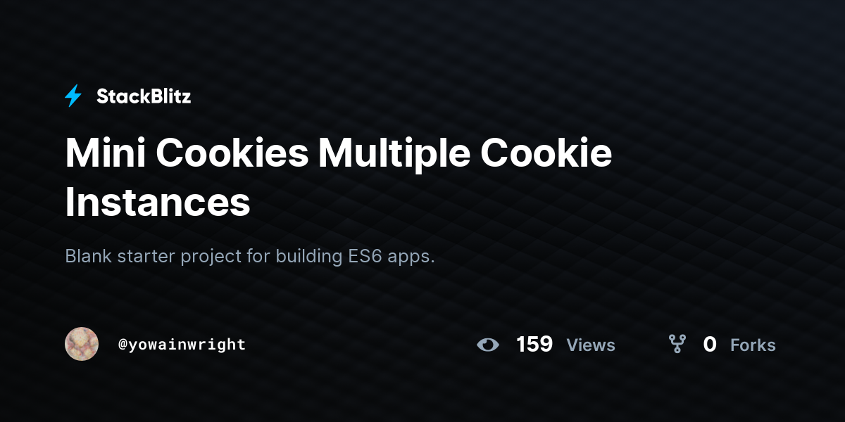Mini Cookies Multiple Cookie Instances Stackblitz
