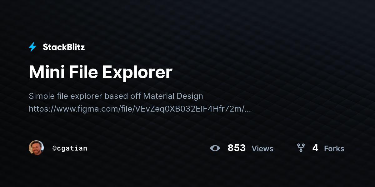 Mini File Explorer - StackBlitz