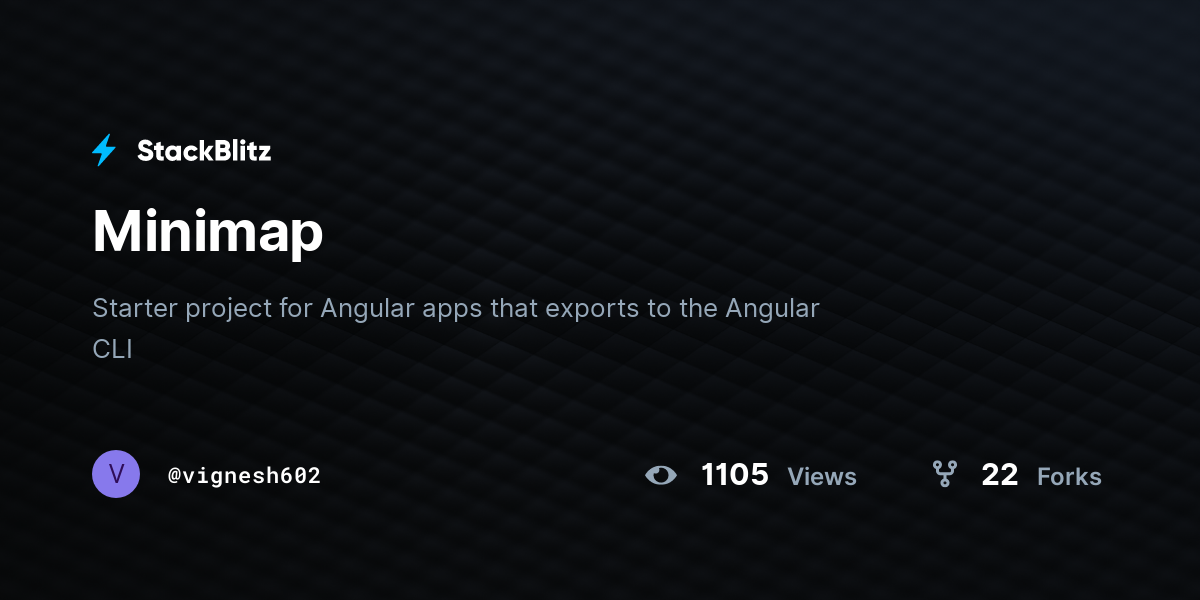 Minimap - StackBlitz