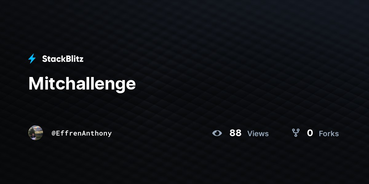 Mitchallenge - StackBlitz