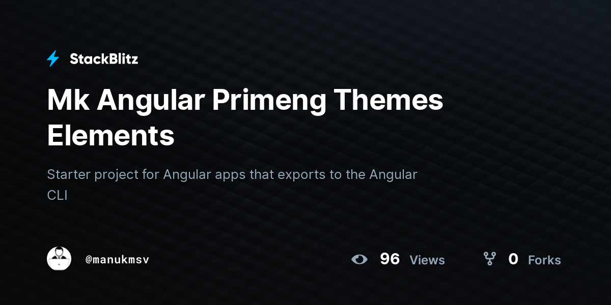 Mk Angular Primeng Themes Elements - StackBlitz