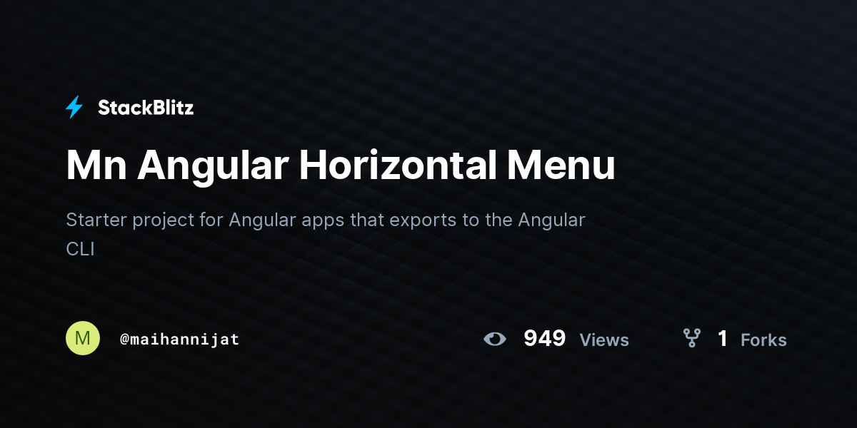 Mn Angular Horizontal Menu - StackBlitz