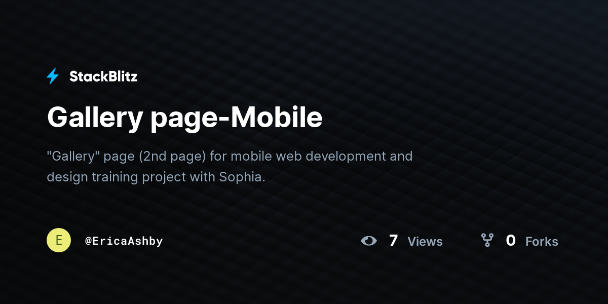 Gallery page-Mobile - StackBlitz