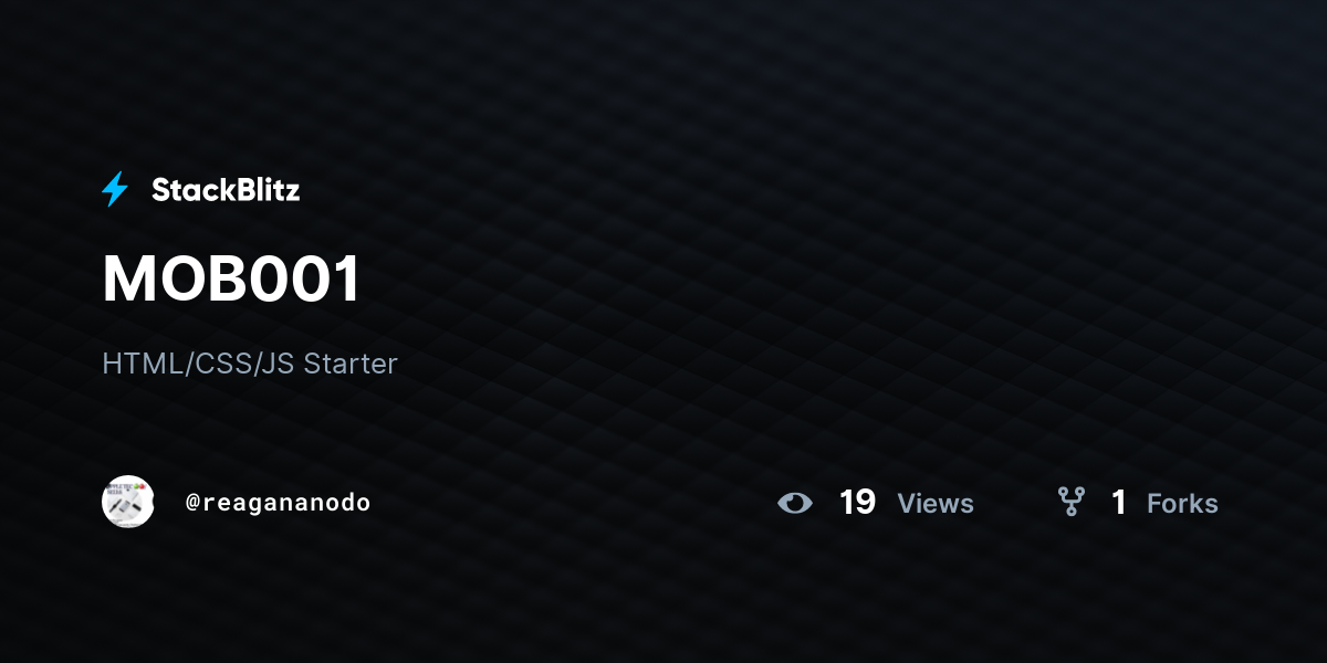 MOB001 - StackBlitz