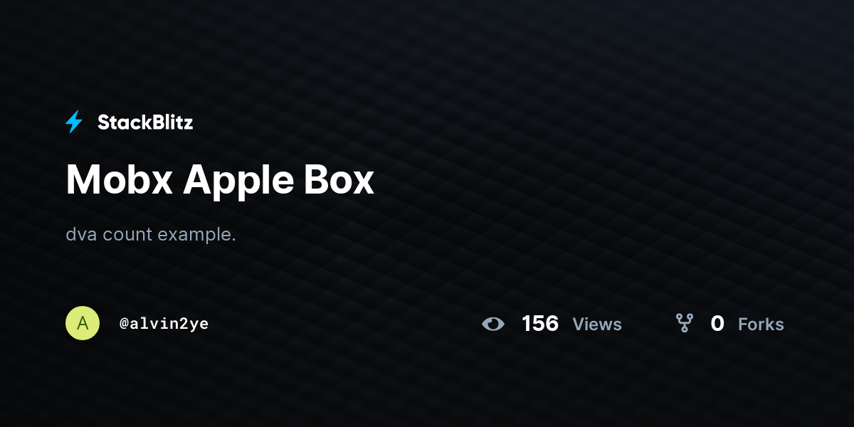 Mobx Apple Box - StackBlitz