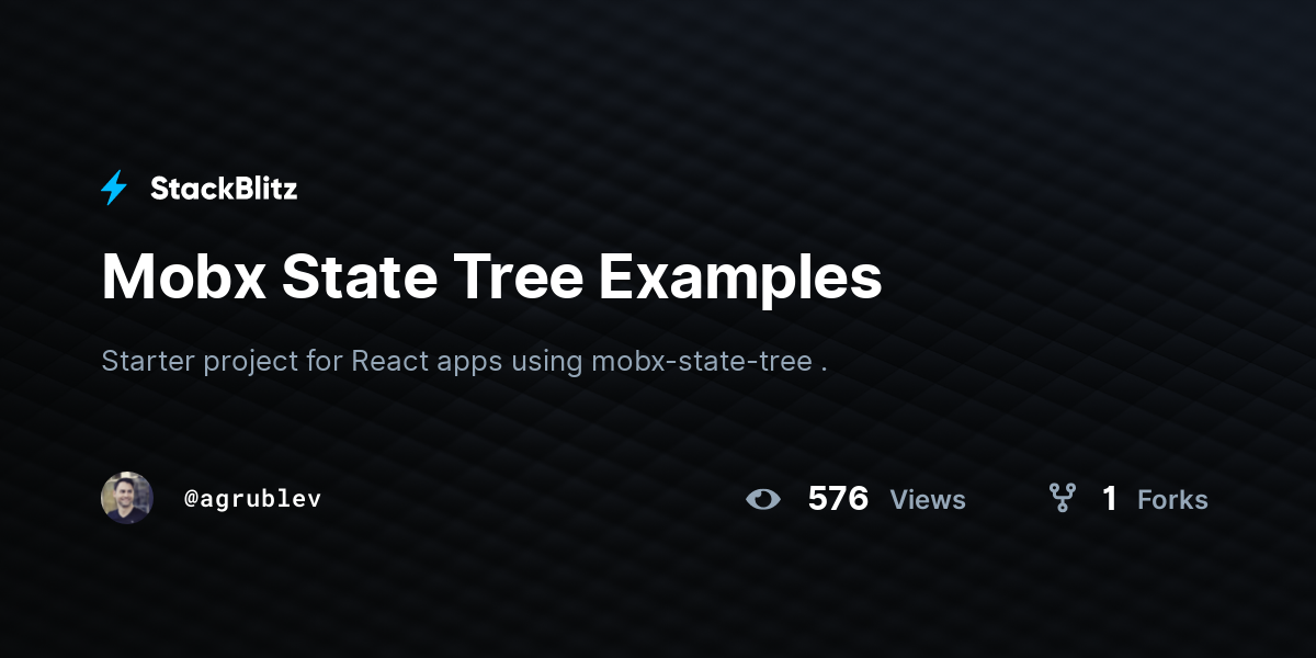 Mobx State Tree Examples - StackBlitz