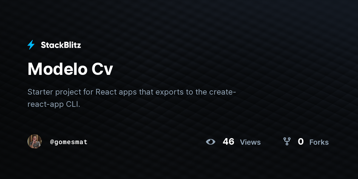 Modelo Cv - StackBlitz