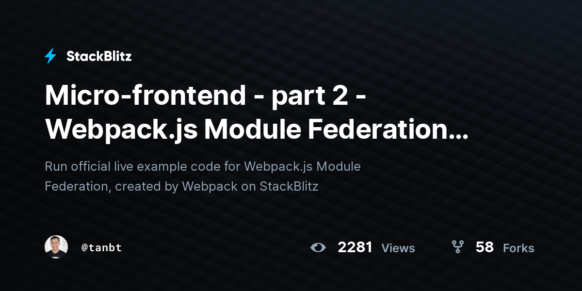Micro-frontend - part 2 - Webpack.js Module Federation nested React ... Micro-frontend - part 2 - Webpack.js Module Federation nested React ...