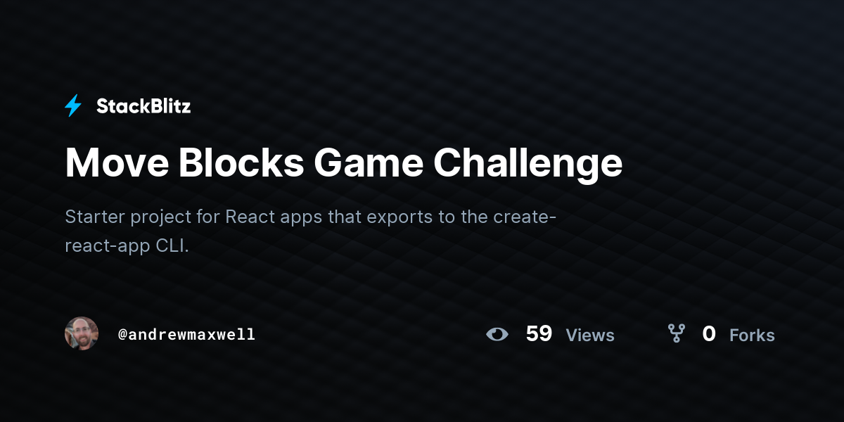 Move Blocks Game Challenge - StackBlitz