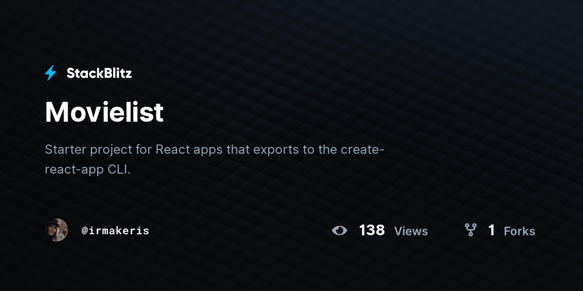 Movielist - StackBlitz