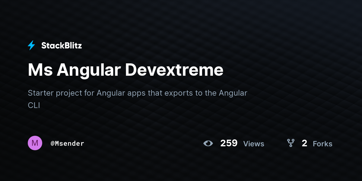 Ms Angular Devextreme - StackBlitz