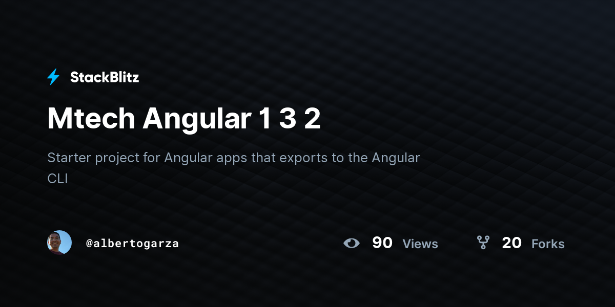 Mtech Angular 1 3 2 - StackBlitz