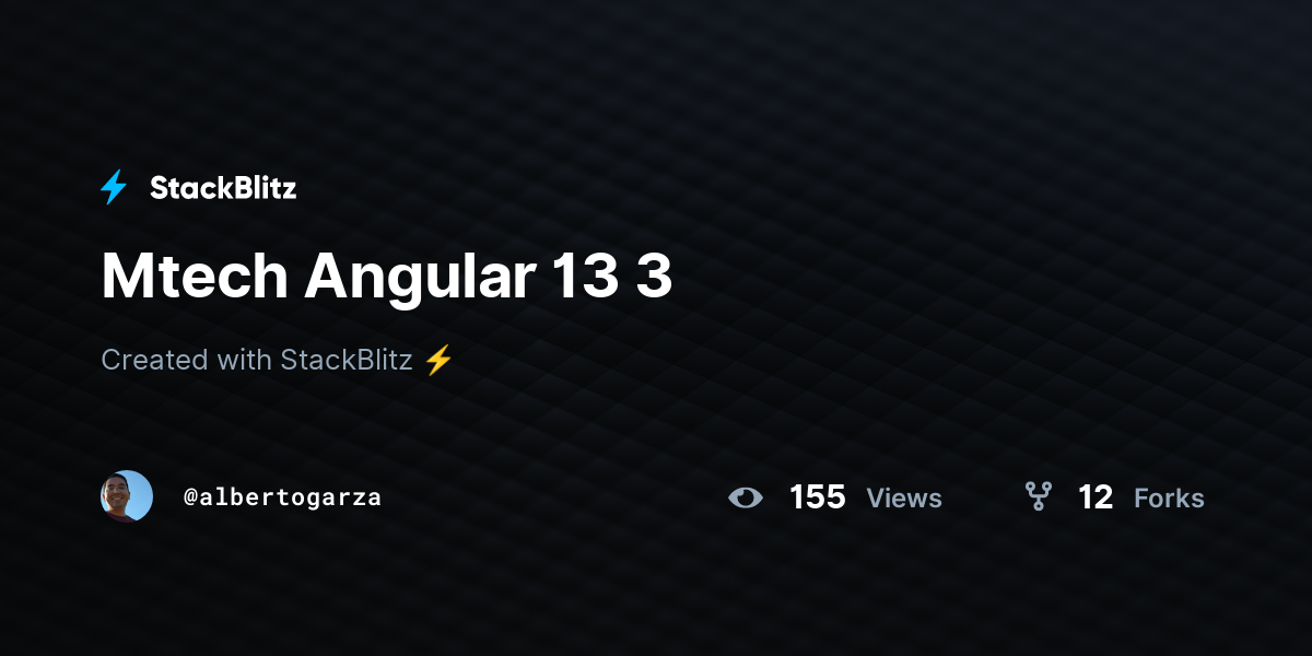 Mtech Angular 13 3 - StackBlitz