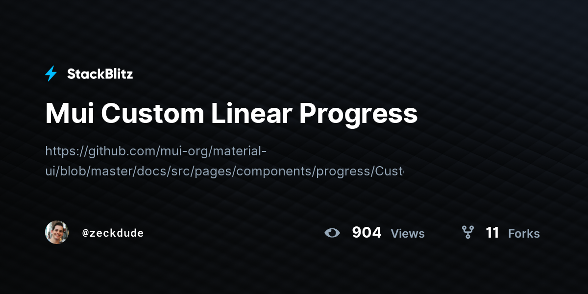 Mui Custom Linear Progress - StackBlitz Mui Custom Linear Progress - StackBlitz