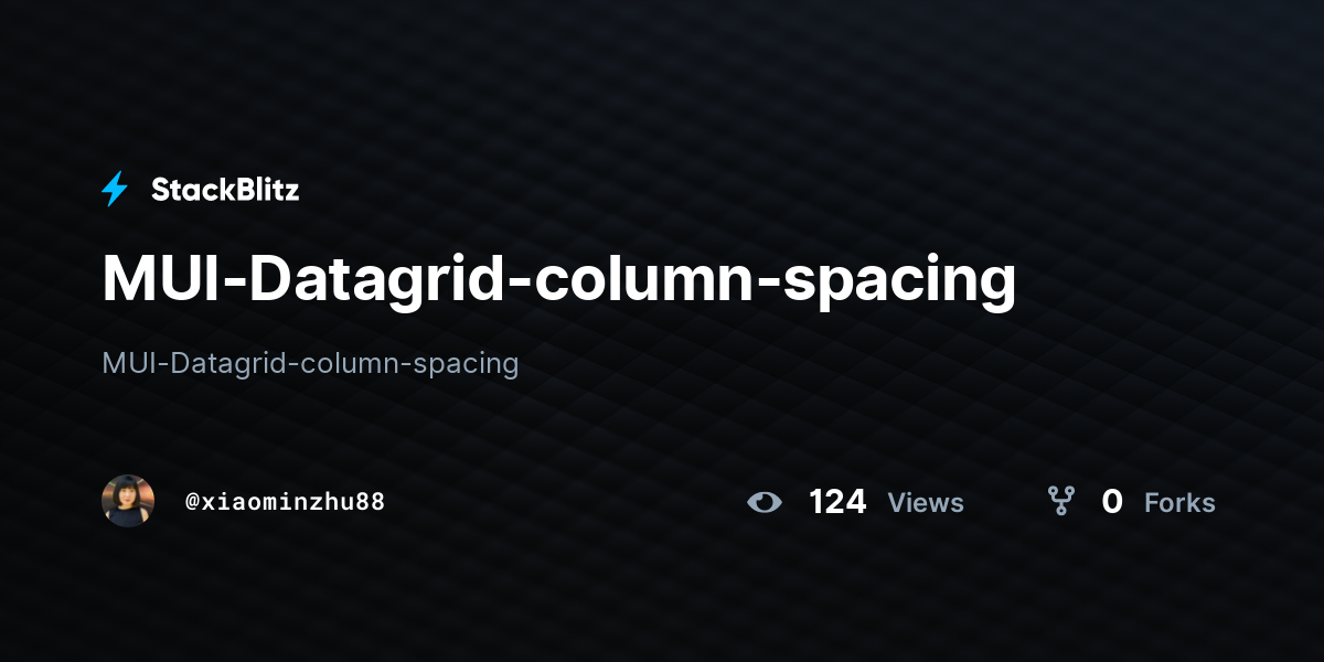 MUI-Datagrid-column-spacing - StackBlitz