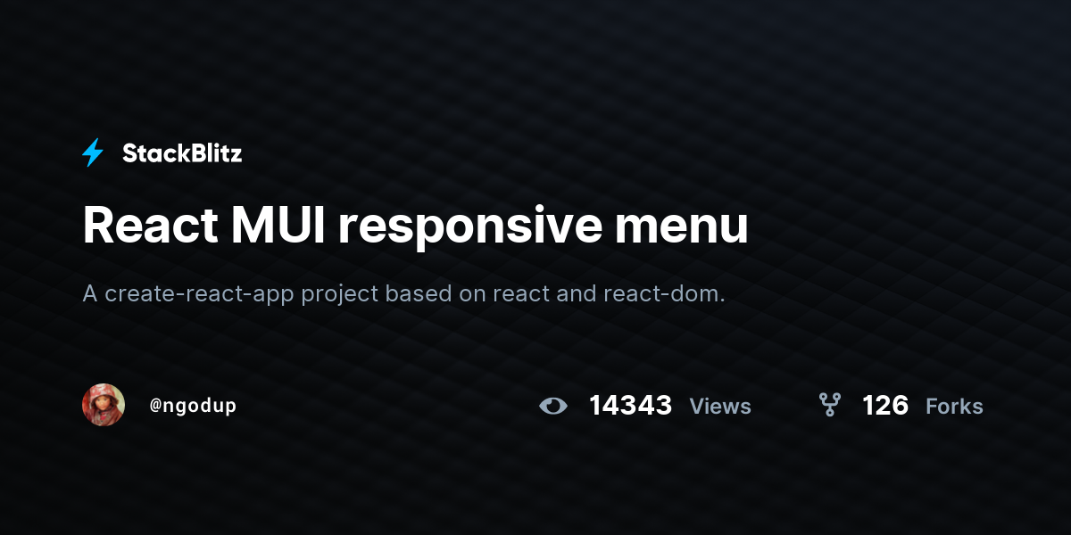 React MUI responsive menu - StackBlitz