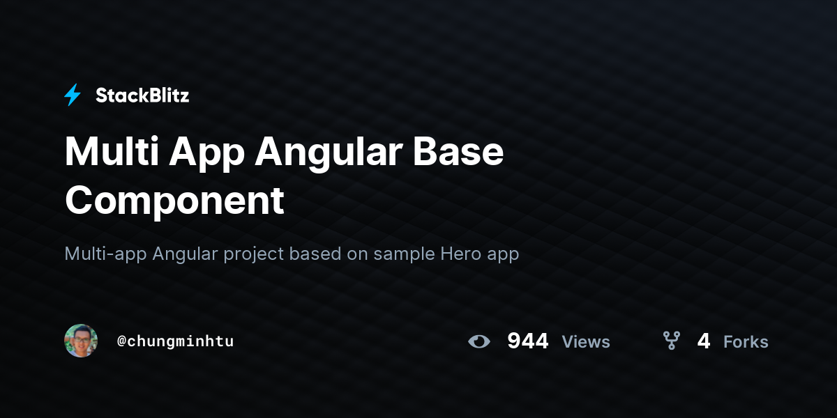 Multi App Angular Base Component - StackBlitz