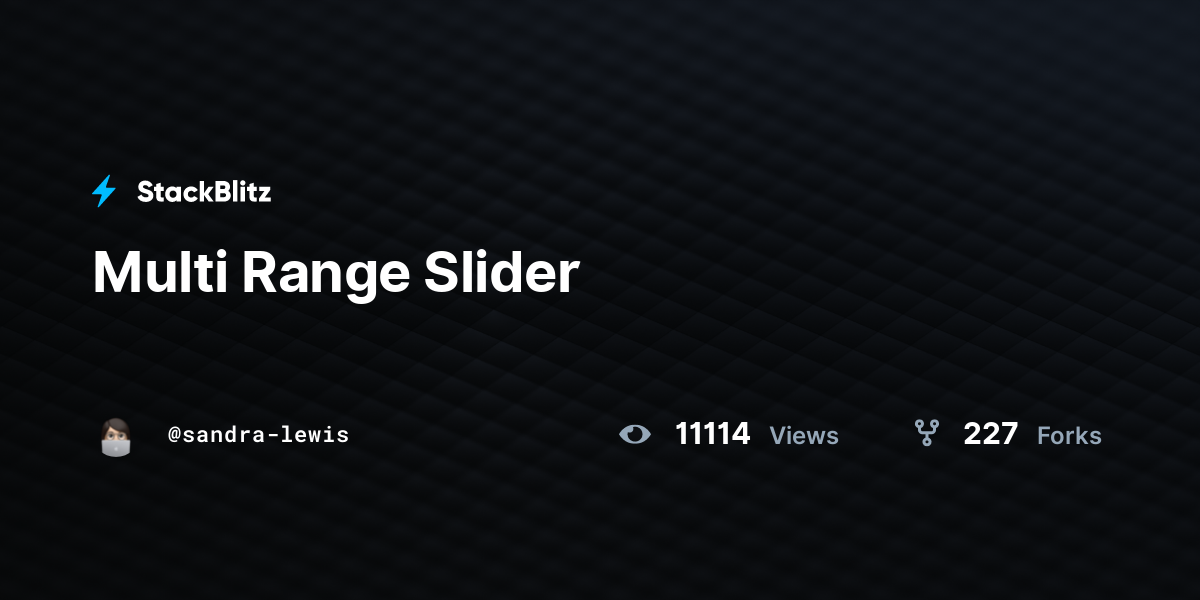 Multi Range Slider - StackBlitz Multi Range Slider - StackBlitz