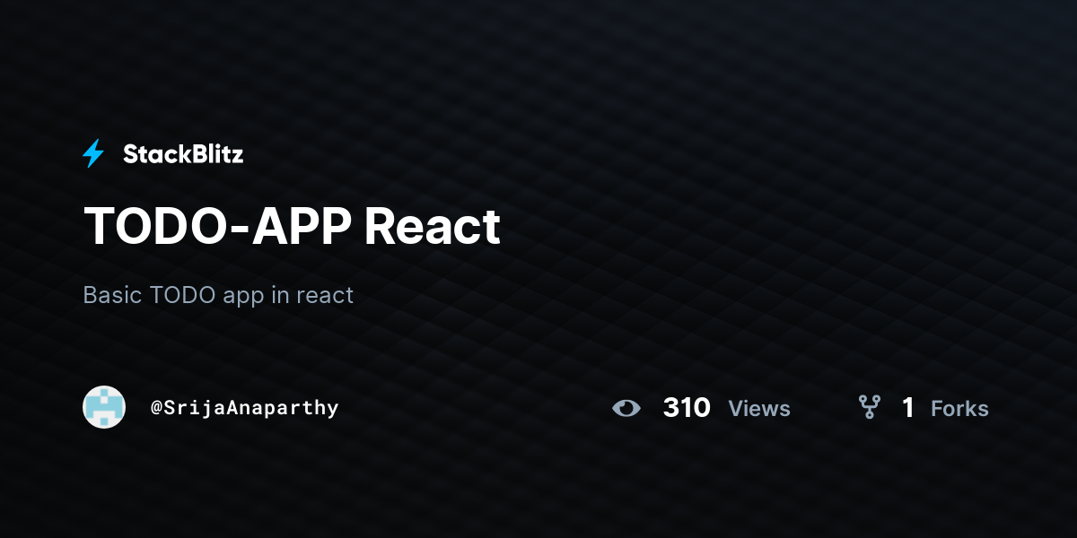 TODO-APP React - StackBlitz