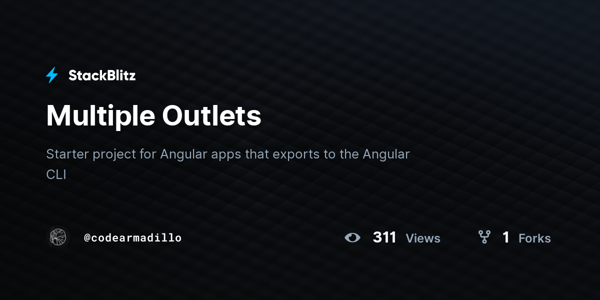 Multiple Outlets - StackBlitz