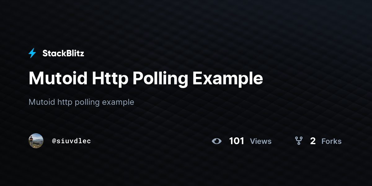 Mutoid Http Polling Example - StackBlitz