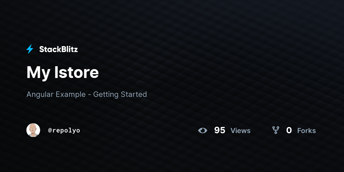 My Istore - StackBlitz