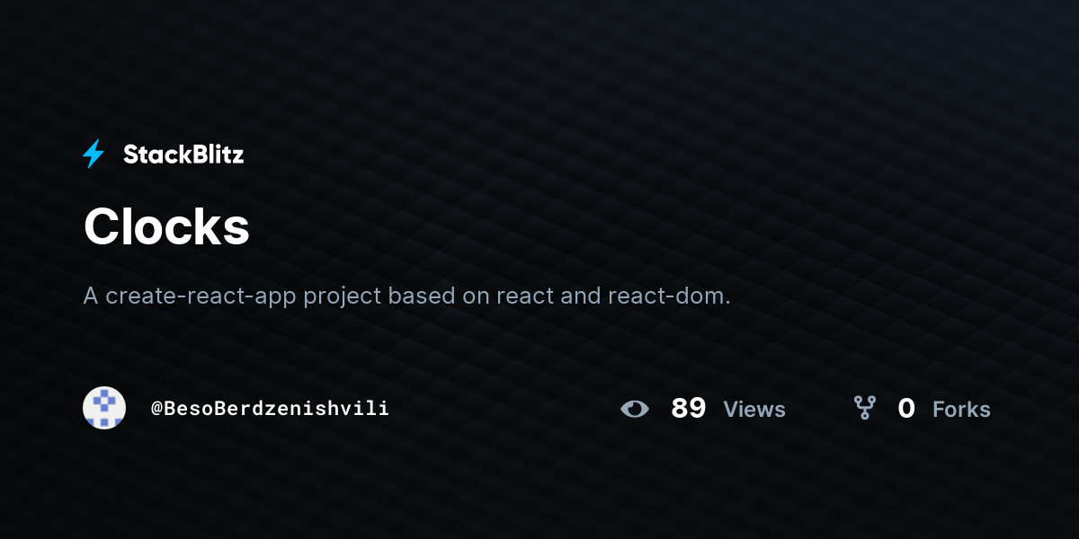 Clocks - StackBlitz