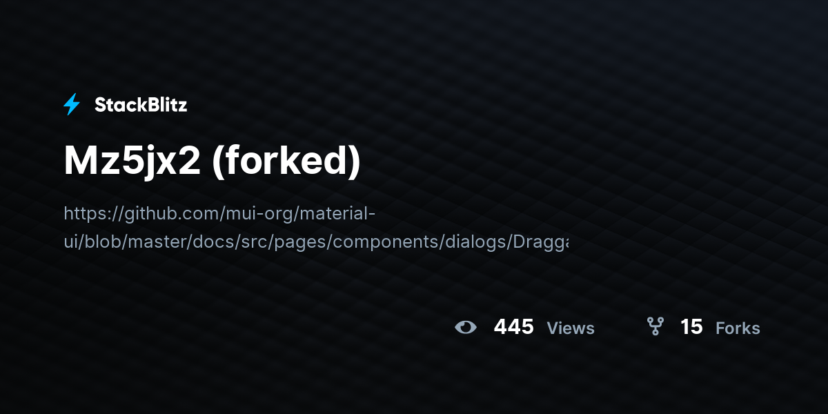 Mz5jx2 (forked) - StackBlitz