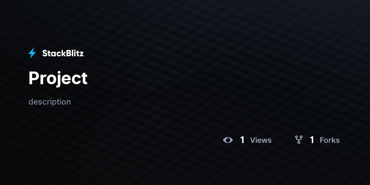 Project - StackBlitz