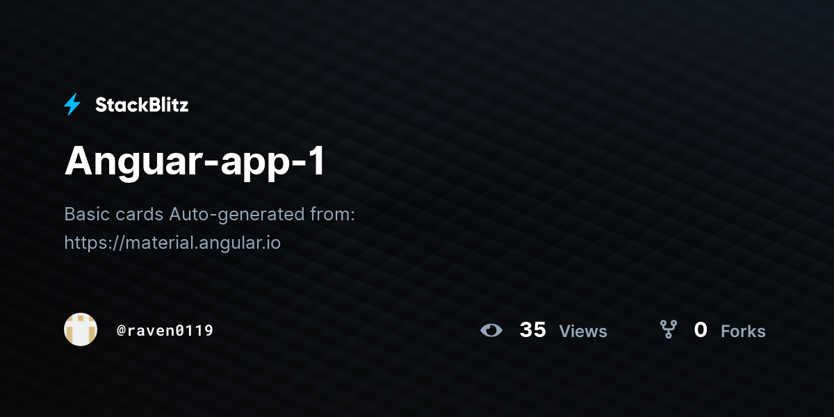 Anguar-app-1 - StackBlitz