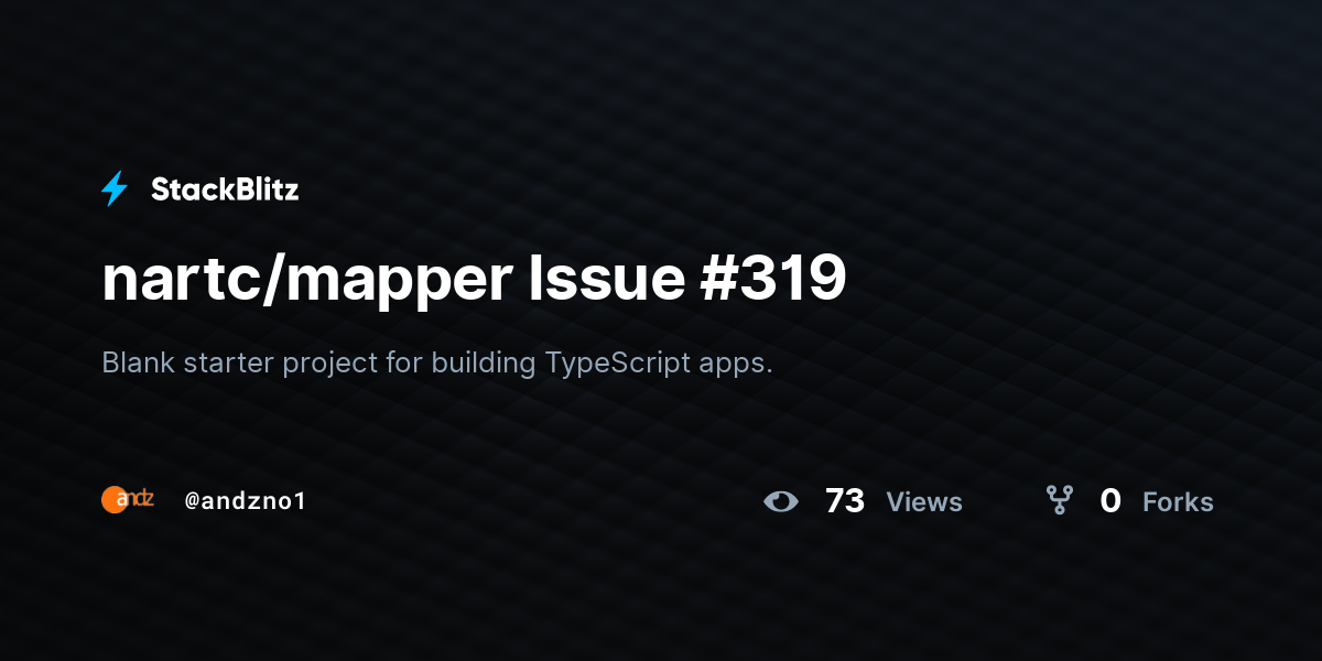 Nartcmapper Issue 319 Stackblitz 