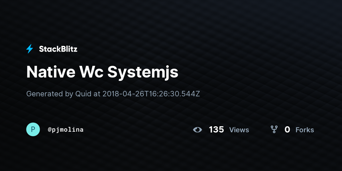Native Wc Systemjs - StackBlitz