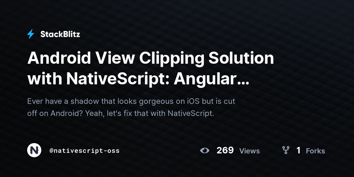 Android View Clipping Solution with NativeScript: Angular Example ...