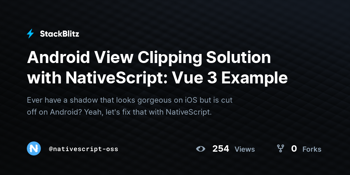 Android View Clipping Solution with NativeScript: Vue 3 Example ... Android View Clipping Solution with NativeScript: Vue 3 Example ...