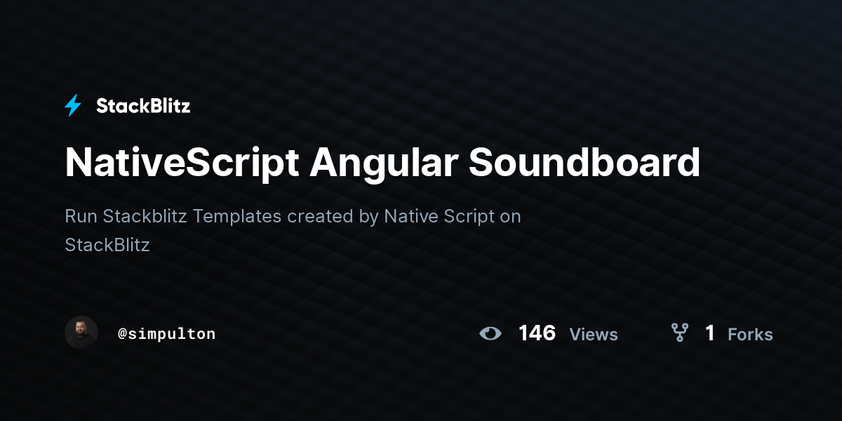 NativeScript Angular Soundboard - StackBlitz NativeScript Angular Soundboard - StackBlitz