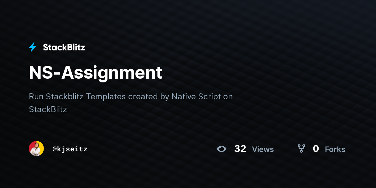 NS-Assignment - StackBlitz