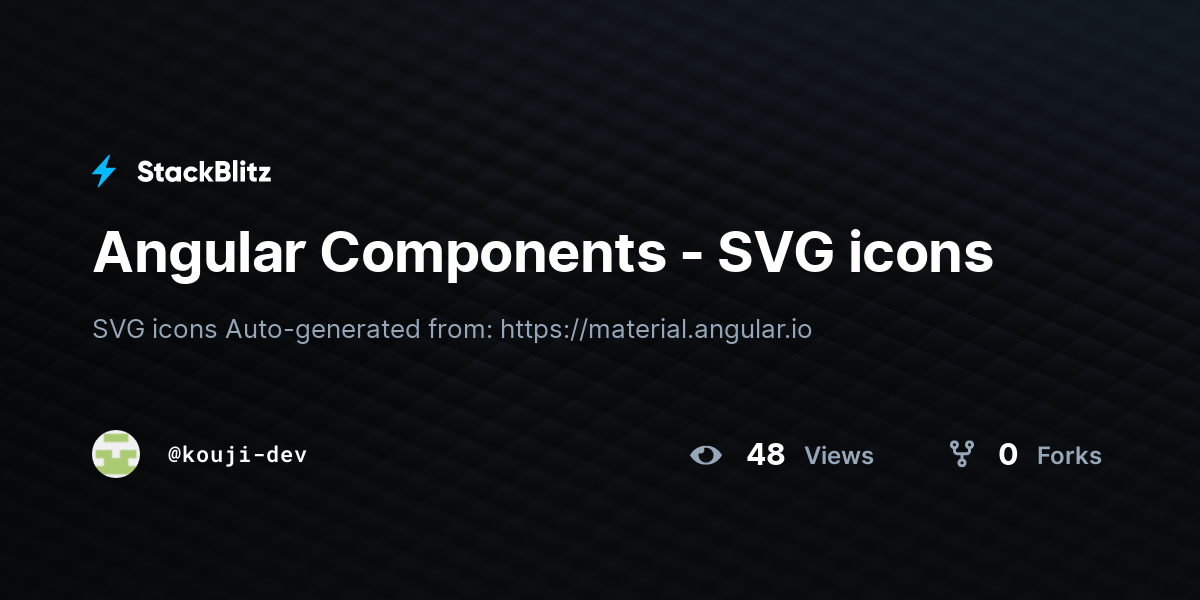 Angular Components - SVG icons - StackBlitz