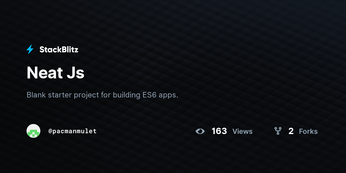 Neat Js - StackBlitz