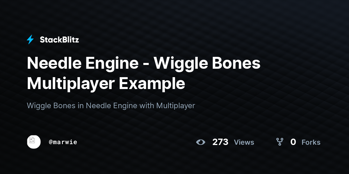 Needle Engine - Wiggle Bones Multiplayer Example - StackBlitz
