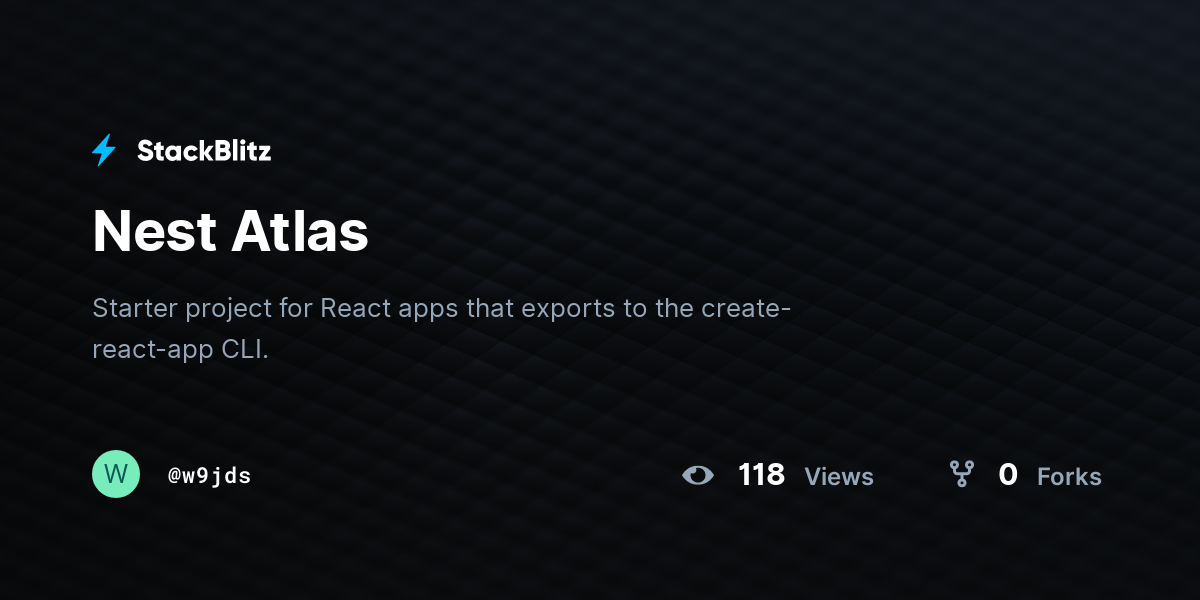 Nest Atlas - StackBlitz