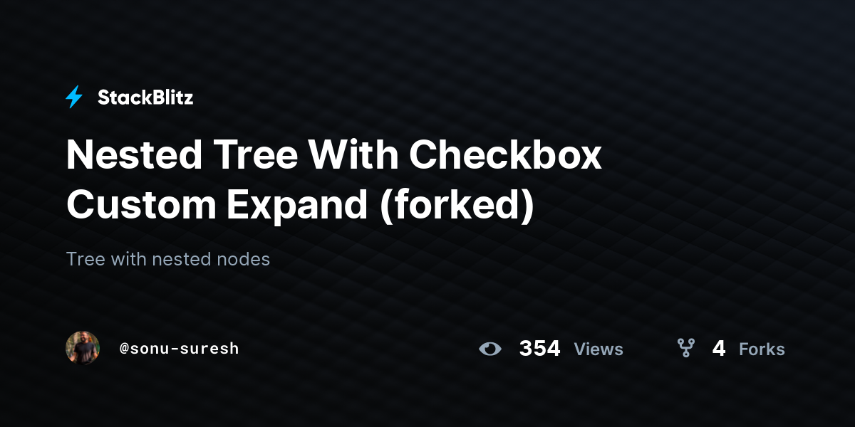 Nested Tree With Checkbox Custom Expand (forked) - StackBlitz